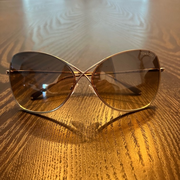 Tom Ford | Accessories | New Tom Ford Colette Tf25 Gold Frame Brown ...